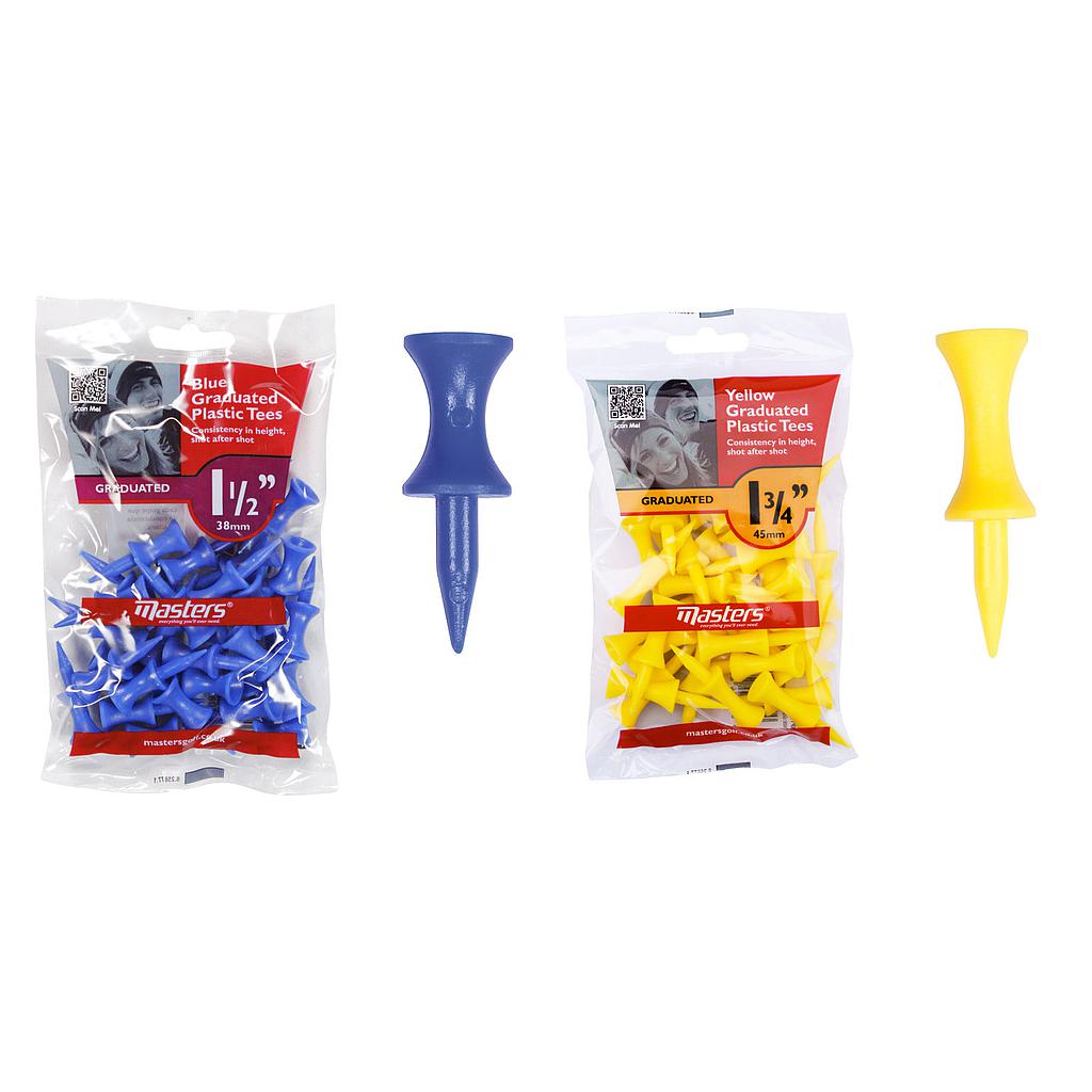 Masters Plastic Graduated Tees (Bag of 30) | Reydon Sports Plc